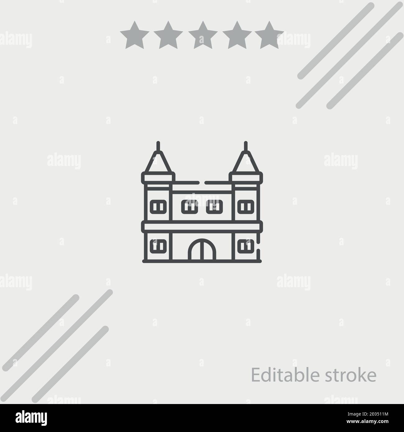 castle vector icon modern simple vector illustration Stock Vector Image ...