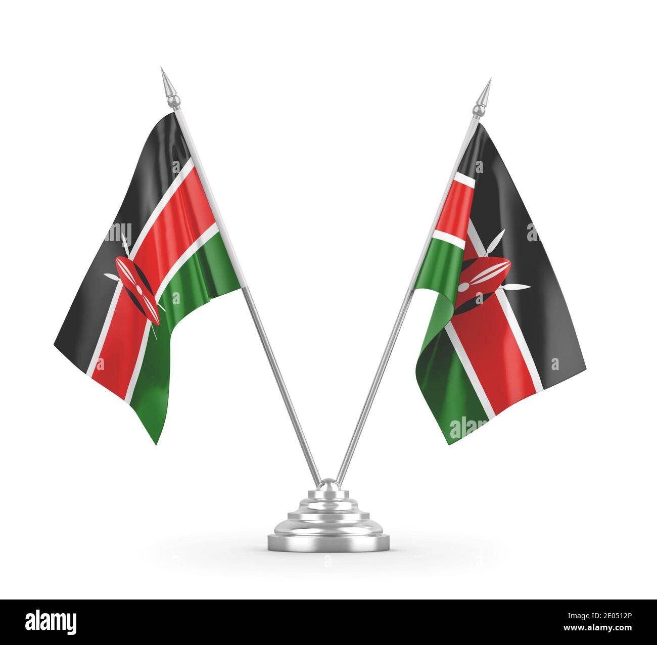 Kenya table flags isolated on white 3D rendering Stock Photo - Alamy