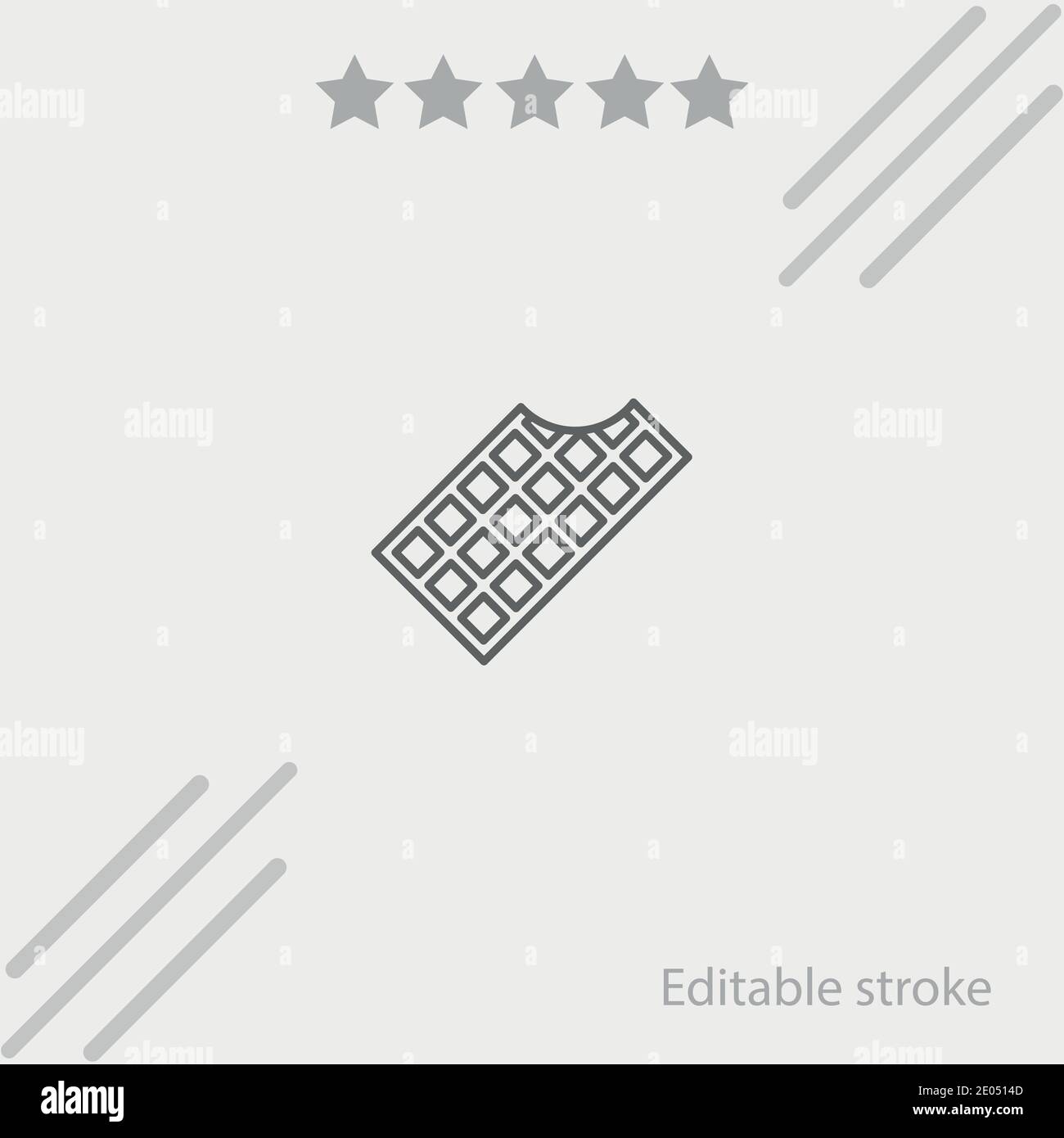 chocolate bar with bite vector icon modern simple vector illustration ...