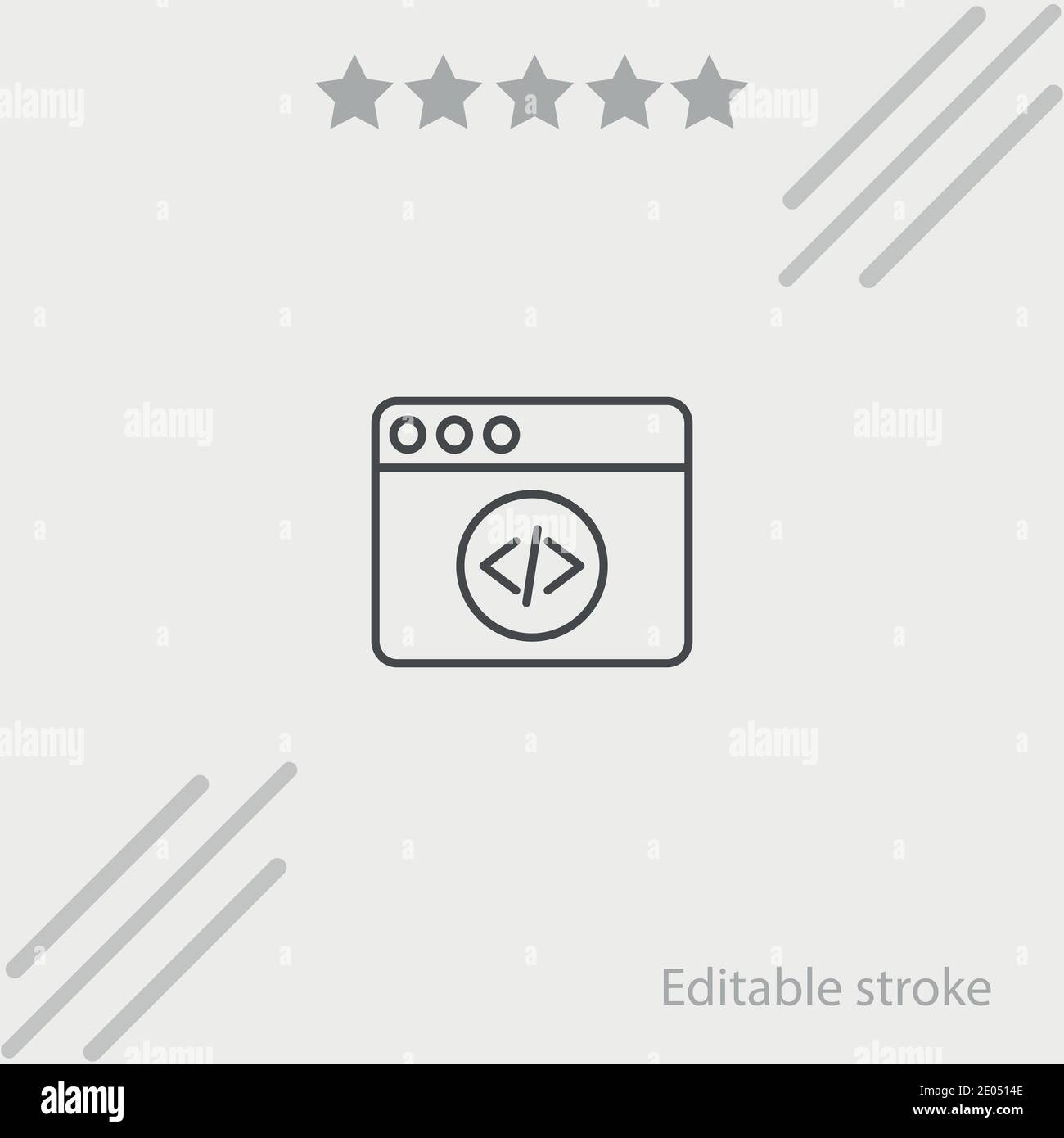 Web Coding Vector Icon Modern Simple Vector Illustration Stock Vector