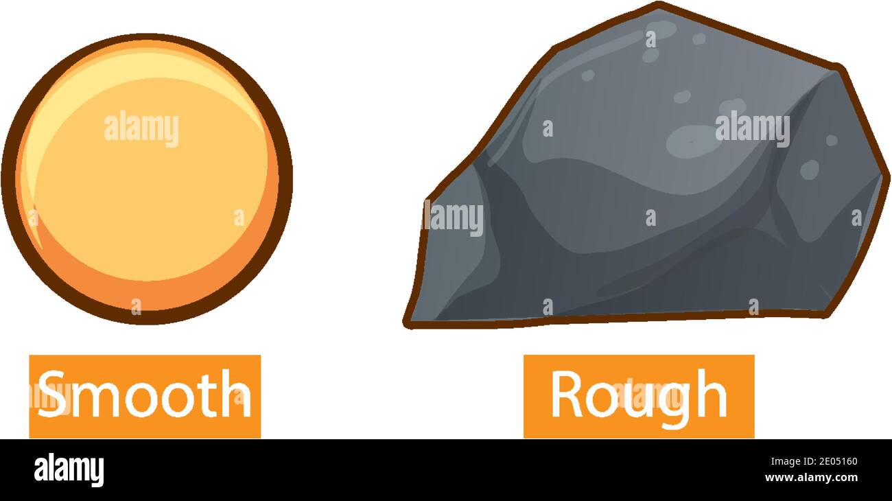 Opposite adjectives with smooth and rough illustration Stock Vector ... Opposite adjectives with smooth and rough illustration Stock Vector ...