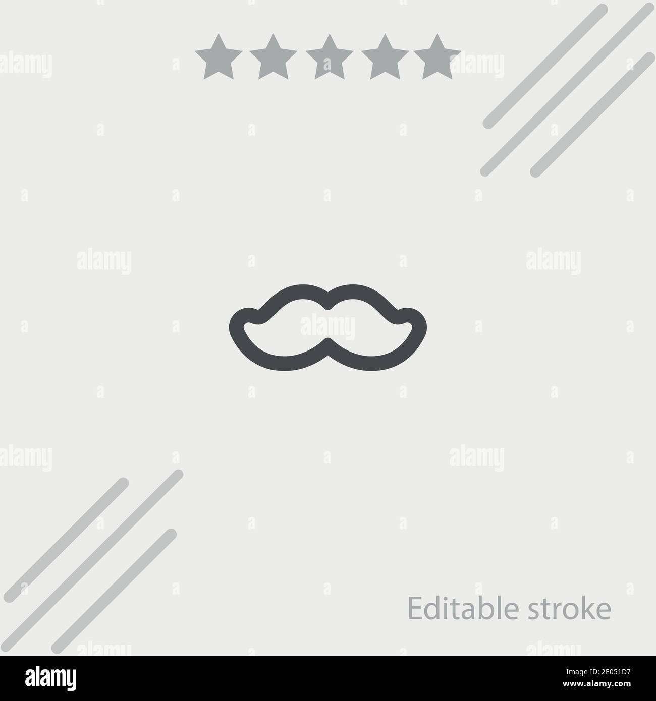 moustache outline vector icon modern simple vector illustration Stock ...