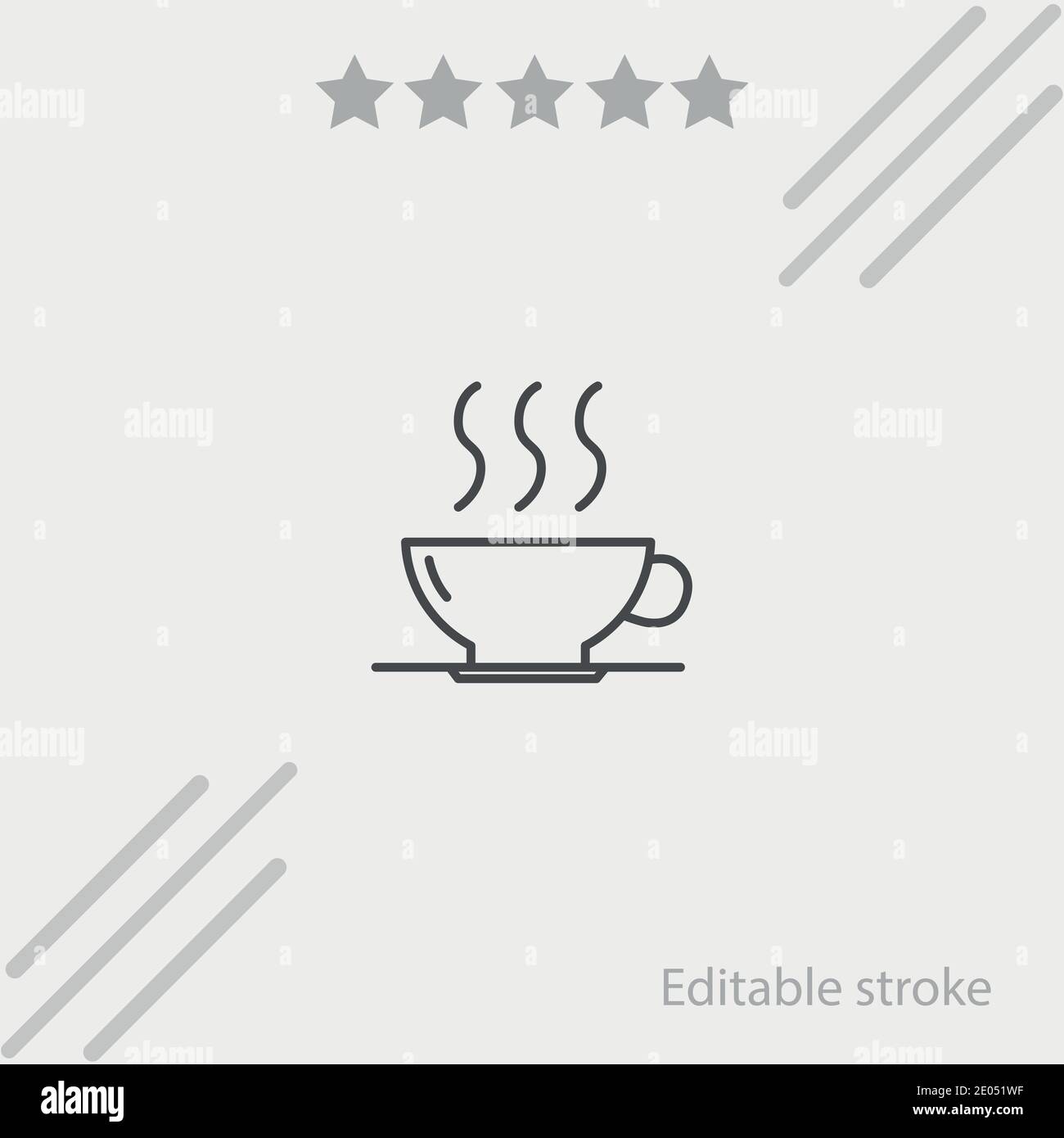 hot coffee cup and plate vector icon modern simple vector illustration ...