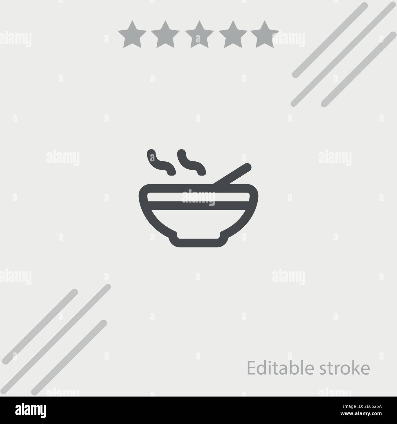 soup hot bowl vector icon modern simple vector illustration Stock ...