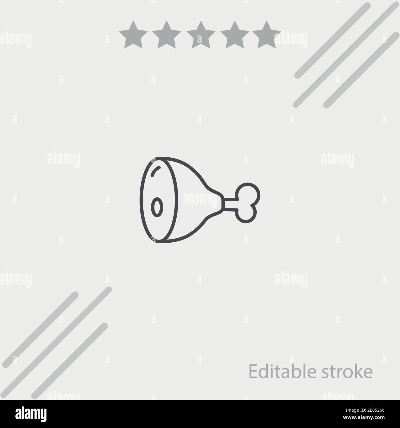 ham and bone vector icon modern simple vector illustration Stock Vector ...