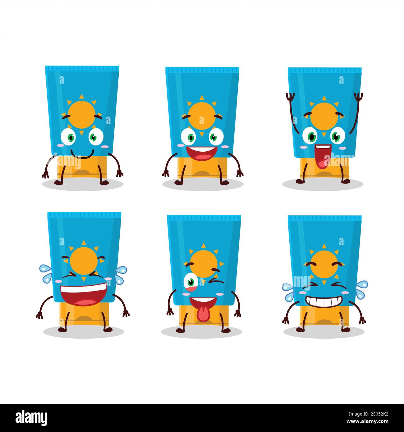 Cartoon character of cream sunblock with smile expression. Vector ...