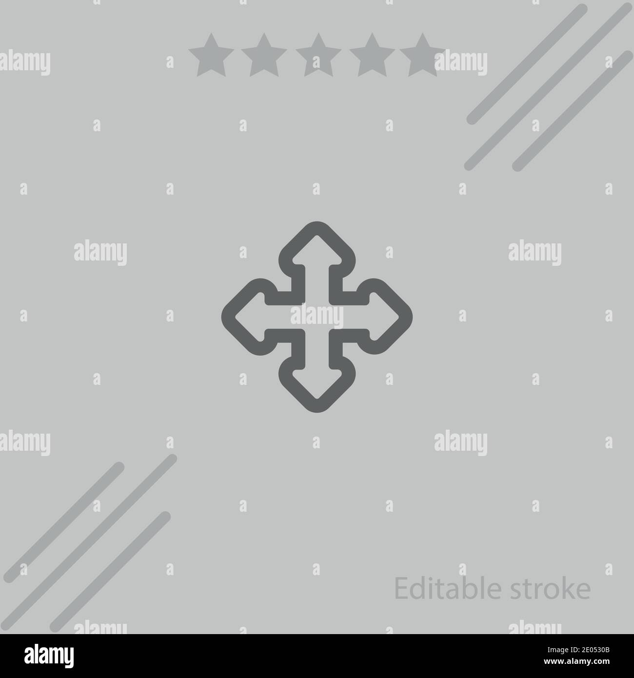 four arrows expand outlined button vector icon modern simple vector ...