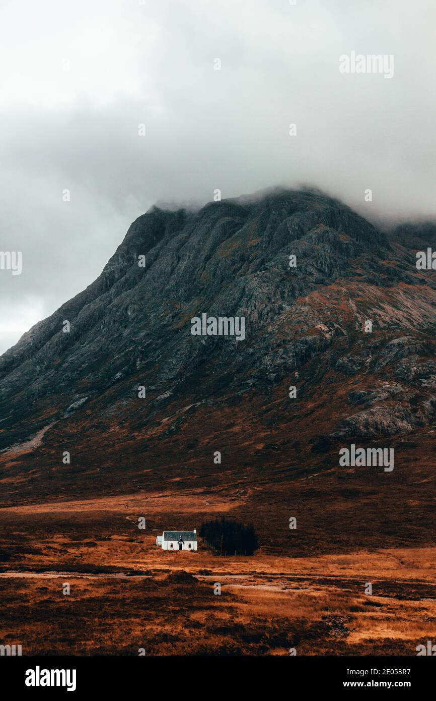 White Cottage located in Glencoe, Scotland Stock Photo - Alamy