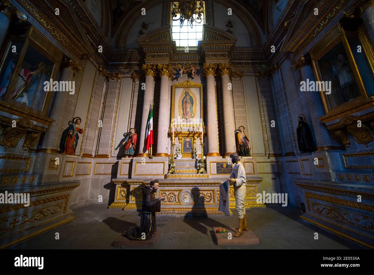 Altar inside Metropolitan Cathedral at Historic center of Mexico City ...