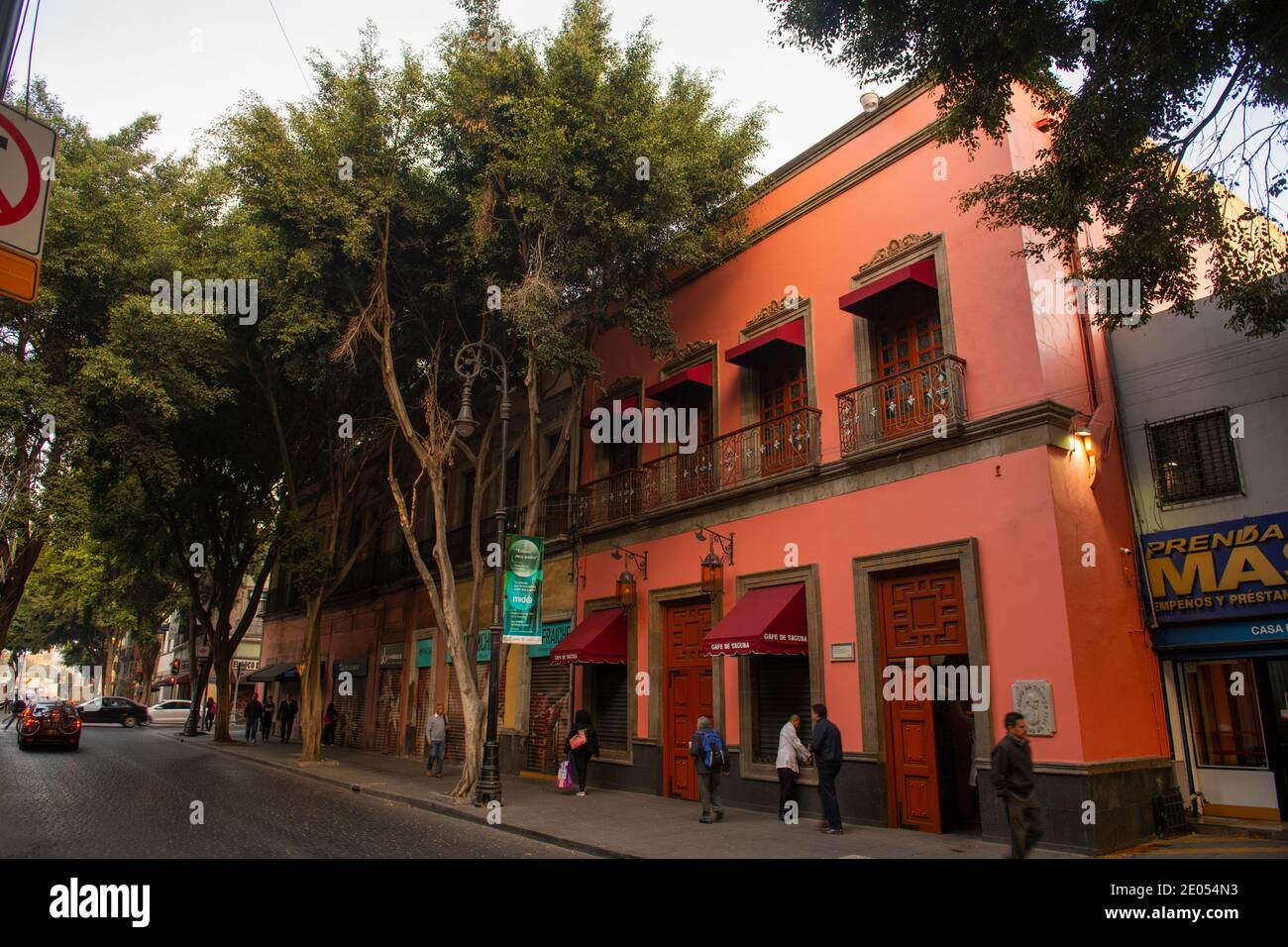 Historic buildings on Calle de Tacuba Street near Ignacio Allende ...