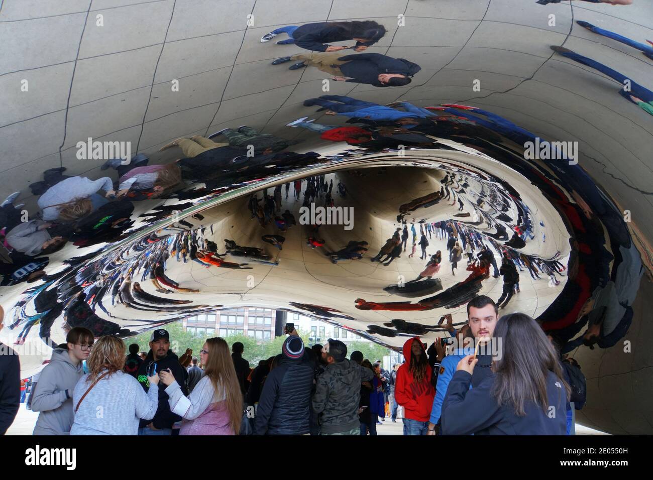 Chicago, Illinois, U.S.A - October 13, 2018 - The view inside the Cloud ...
