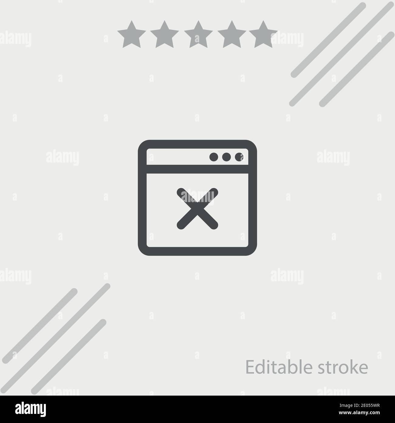 window close button vector icon modern simple vector illustration Stock ...