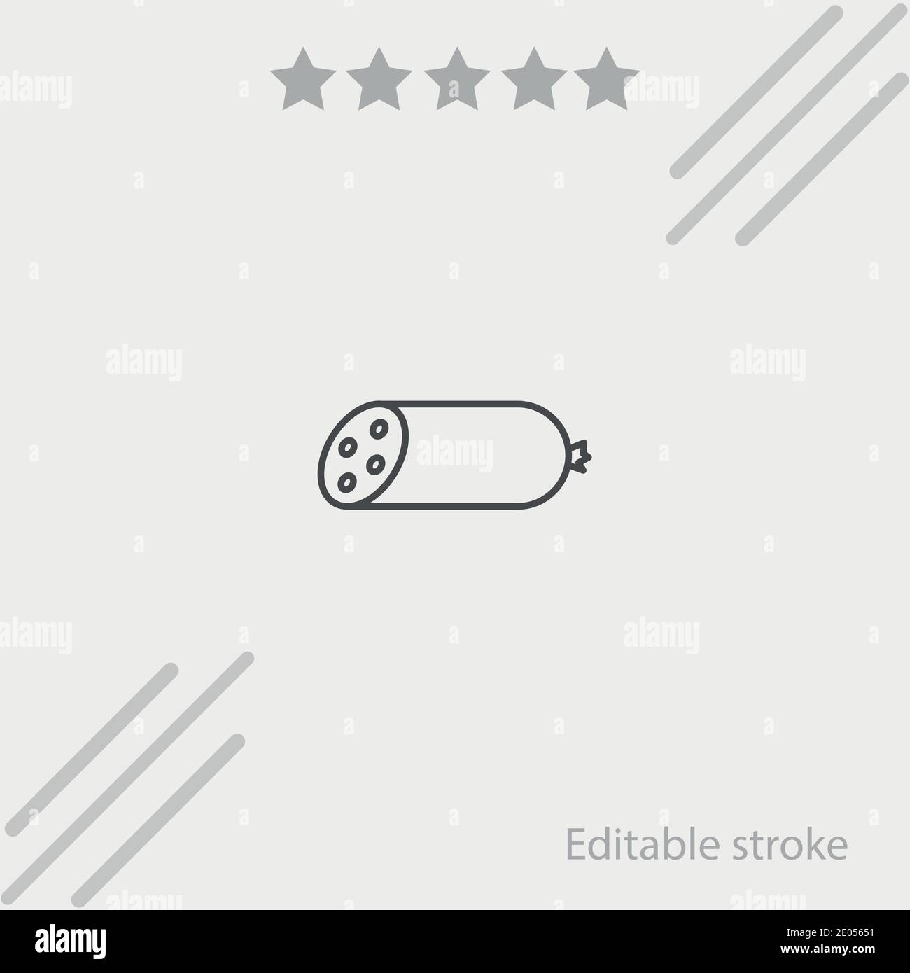 cutted sausage vector icon modern simple vector illustration Stock ...