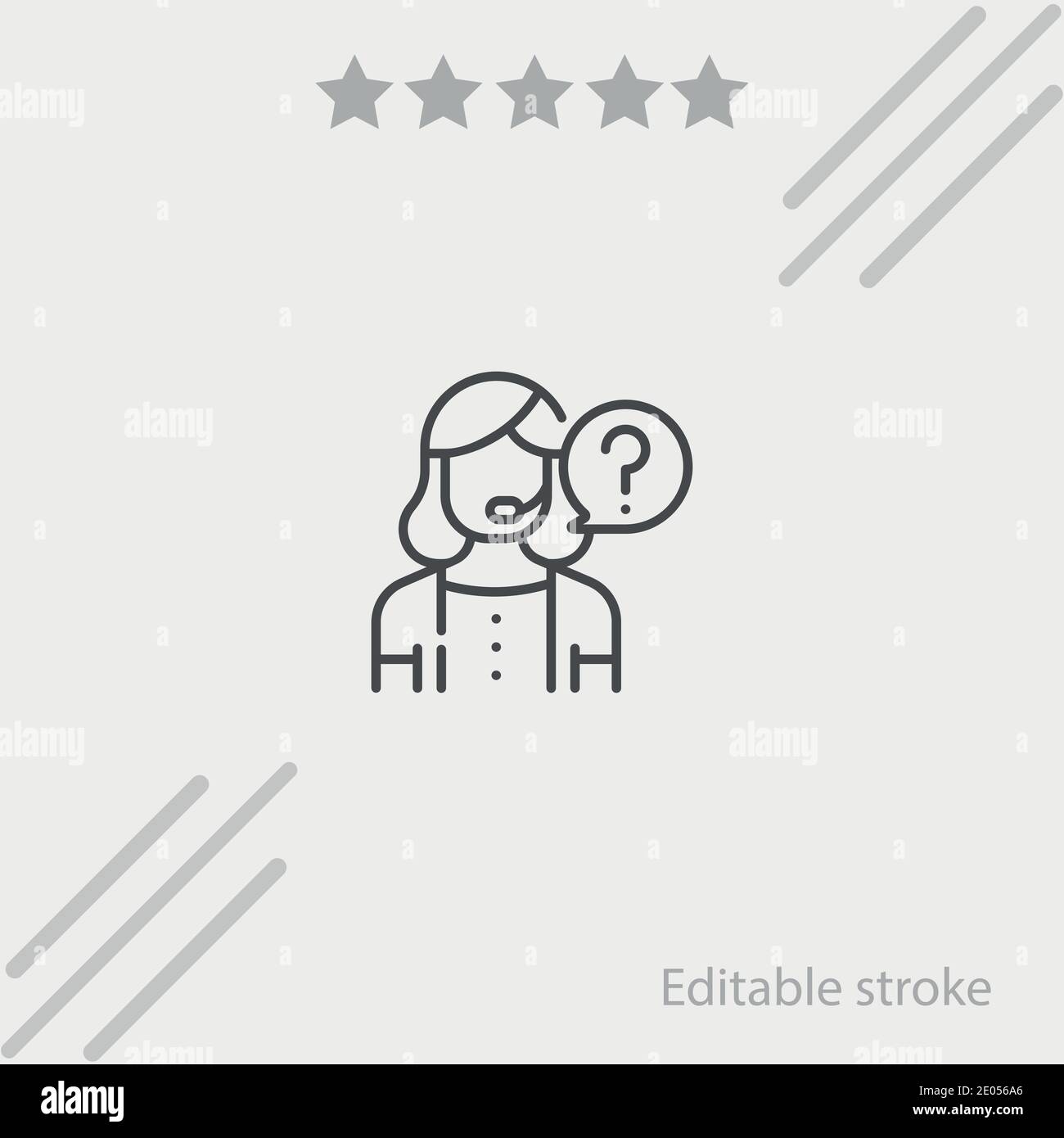 call center agent vector icon modern simple vector illustration Stock ...