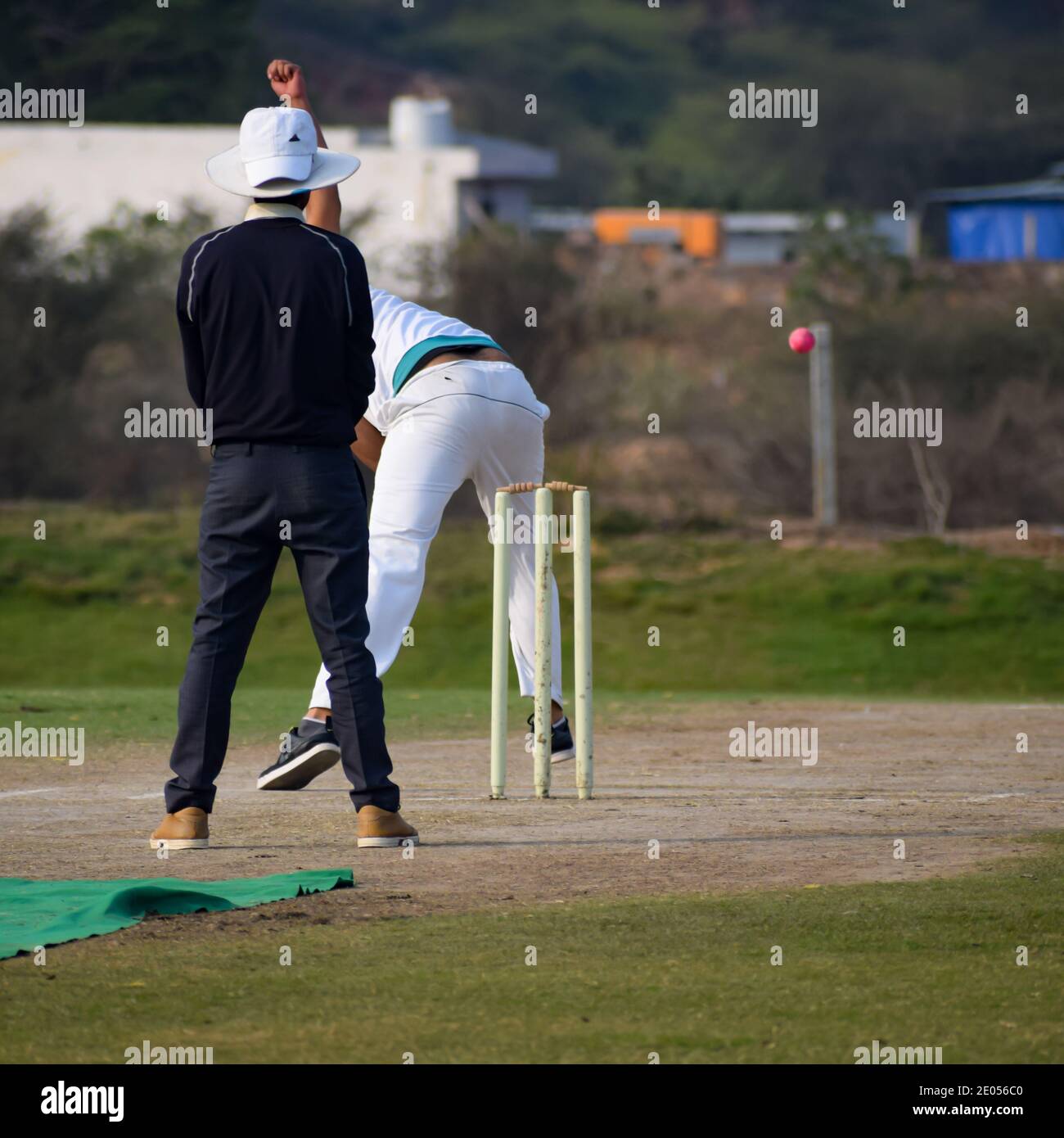 New Delhi India – July 01 2018 : Full length of cricketer playing on ...