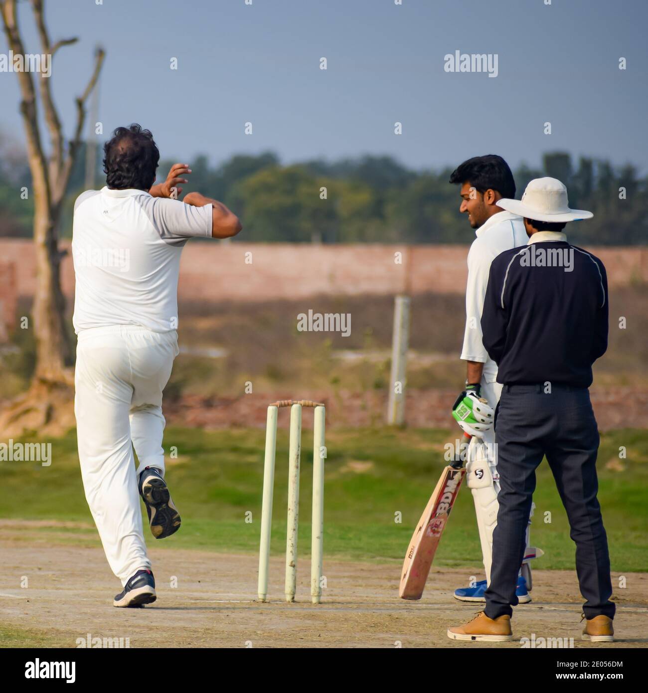New Delhi India – July 01 2018 : Full length of cricketer playing on ...