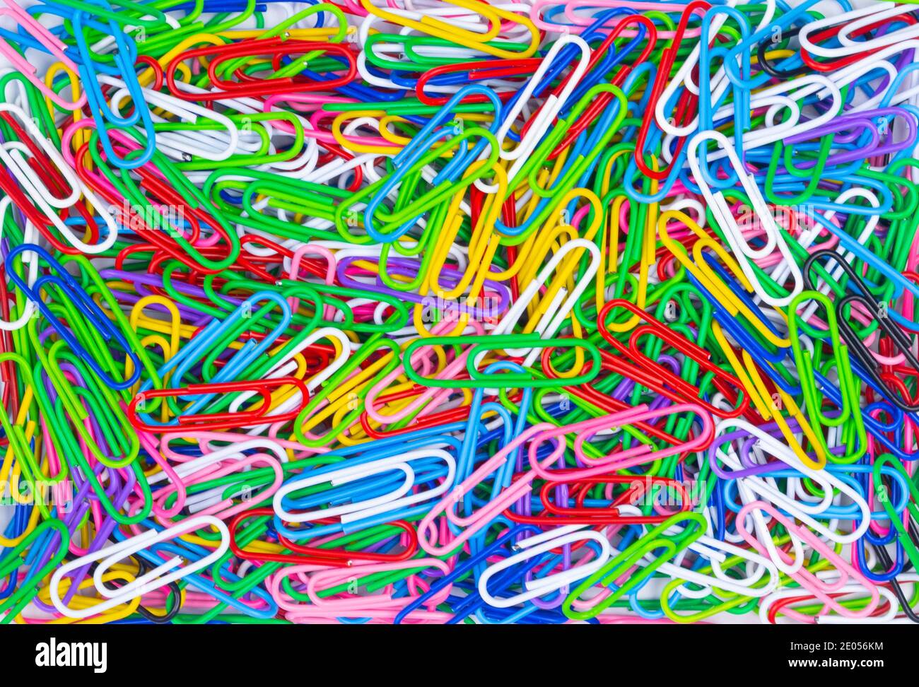 Colorful paper clips.top view.Close up.Background Stock Photo - Alamy