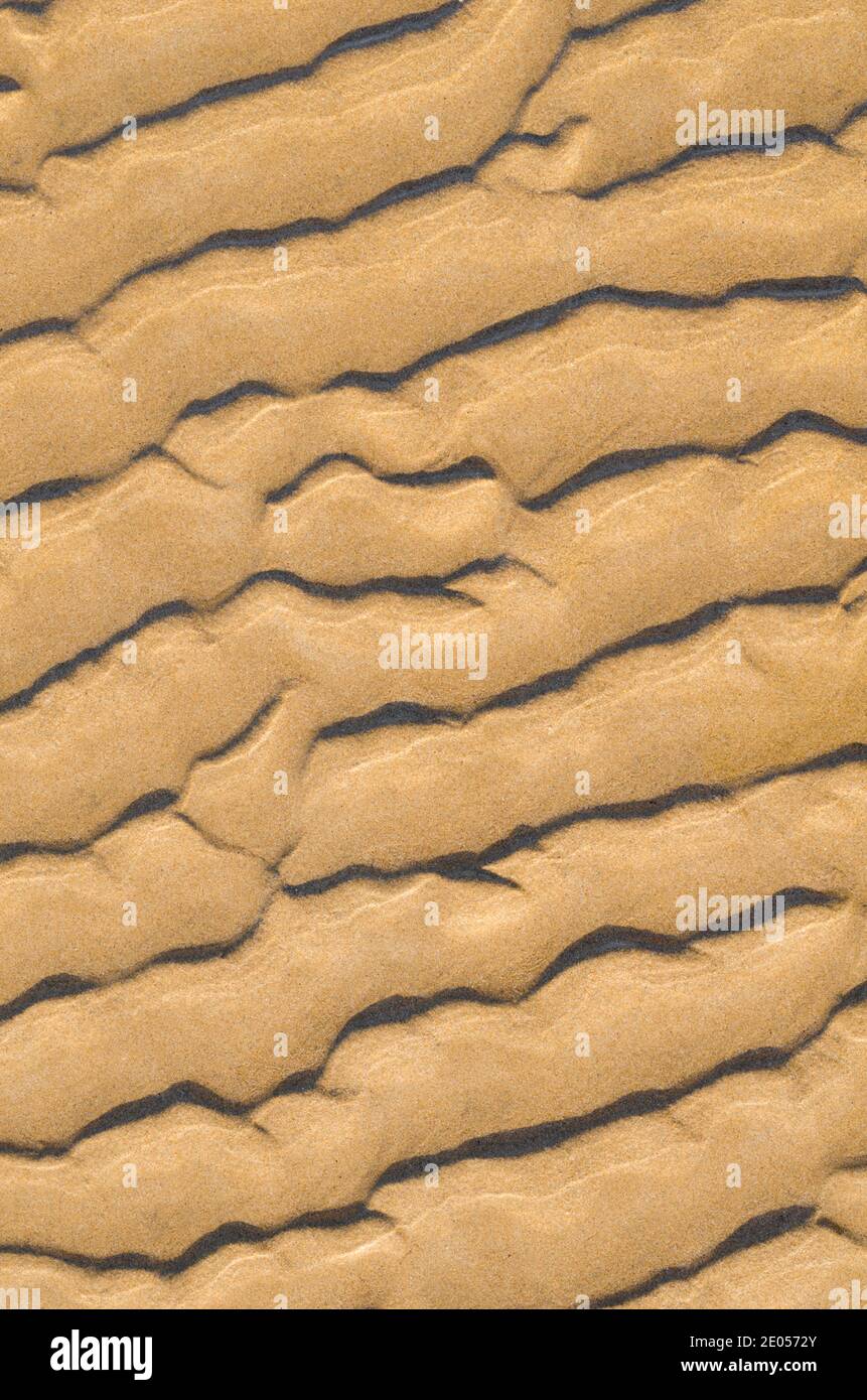 Pattern of wrinkles in sand Stock Photo - Alamy