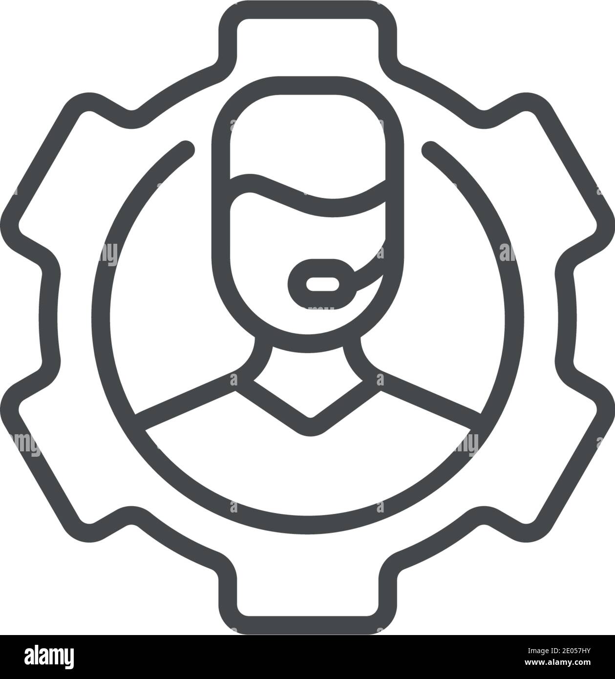 call center agent vector icon modern simple vector illustration Stock ...