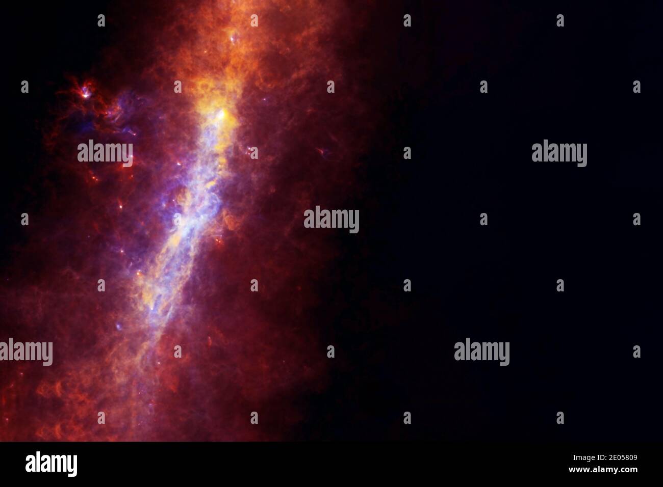 A bright, red galaxy. Elements of this image were furnished by NASA ...
