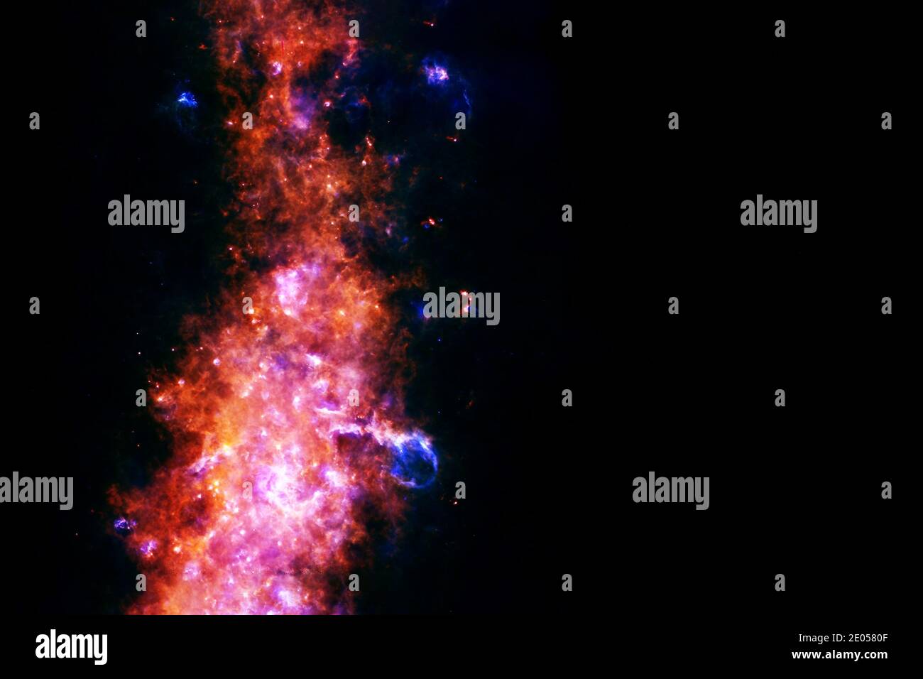 A bright, red galaxy. Elements of this image were furnished by NASA ...