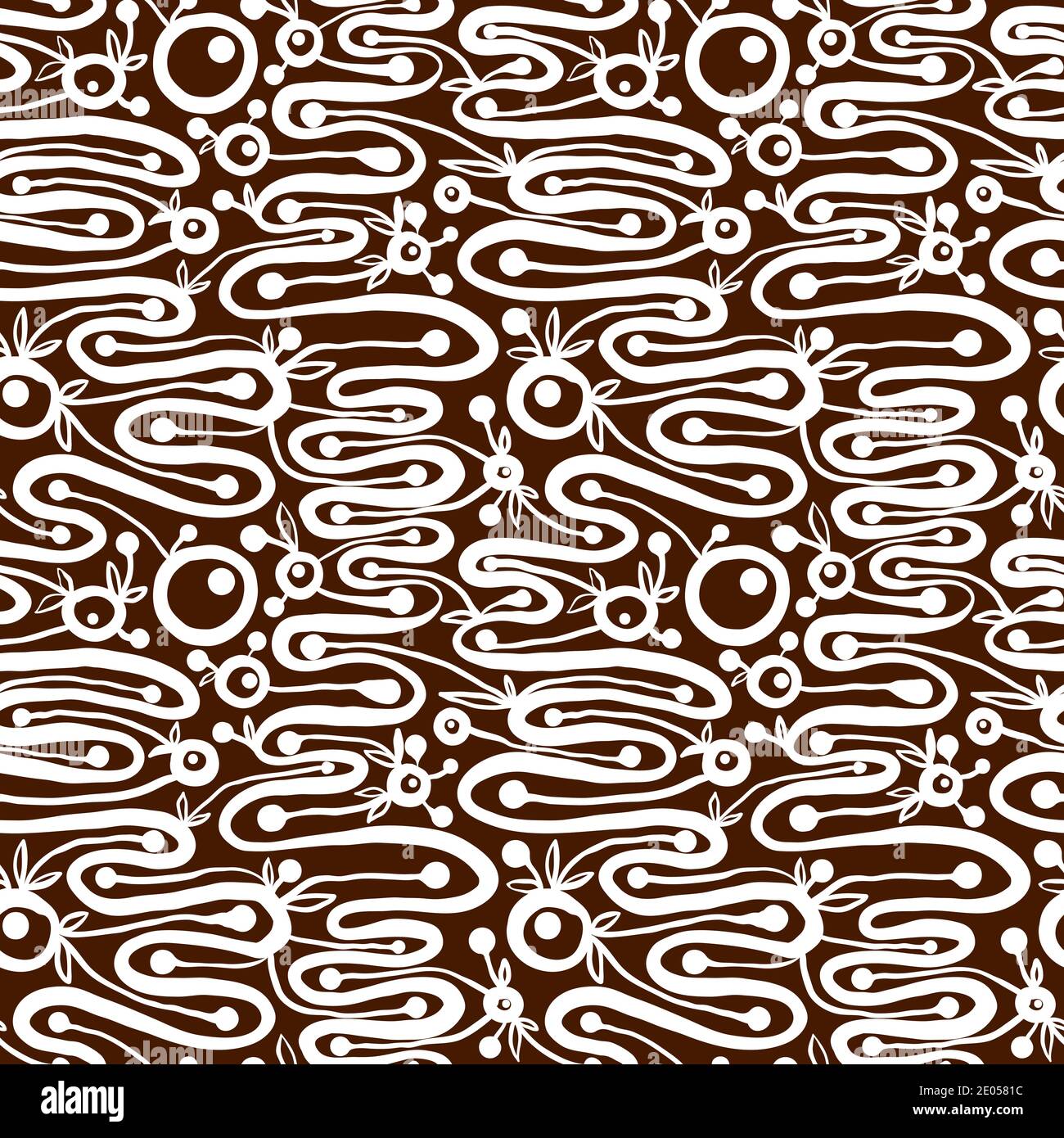 Seamless hand drawn ink pattern. Creative endless background with blots ...