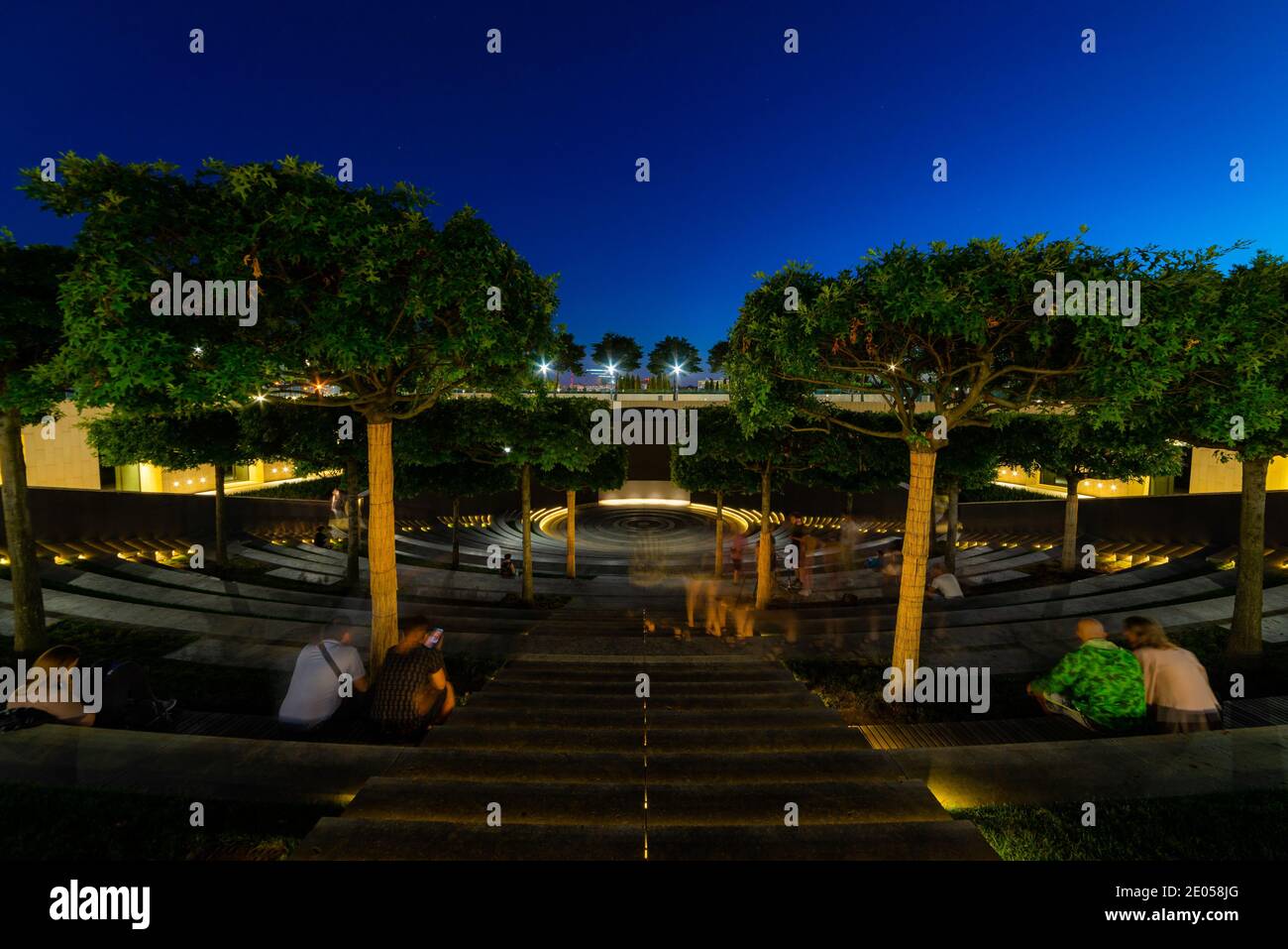 Modern amphitheater like as ancient theatre at night Stock Photo - Alamy