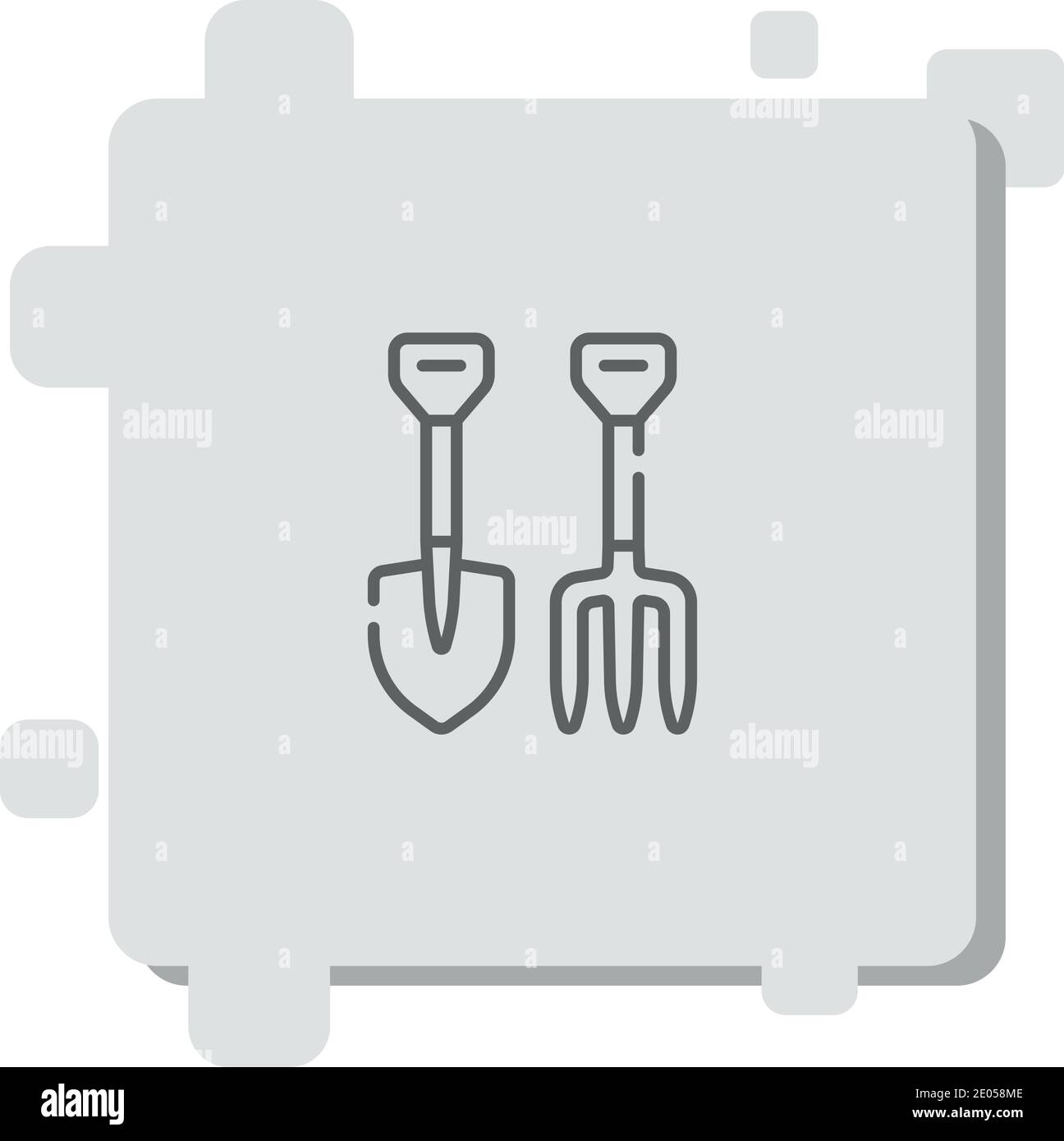 shovel and rake vector icon modern simple vector illustration Stock ...
