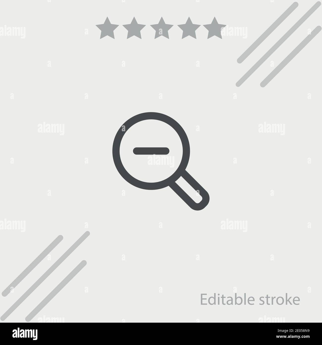zoom magnifier with minus sign vector icon modern simple vector ...