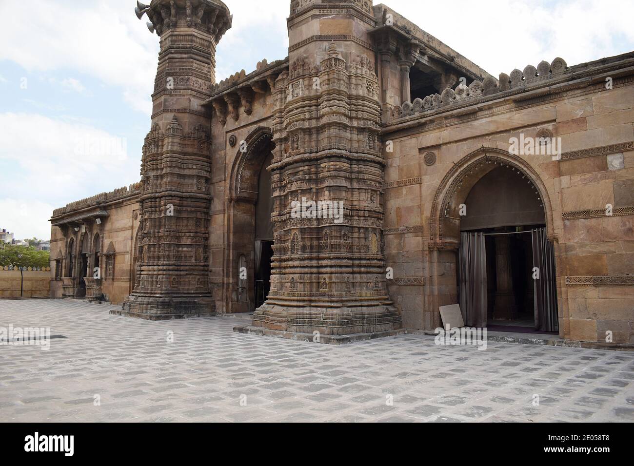 Right side view - Jhulta Minar in Ahmedabad is well known for its ...