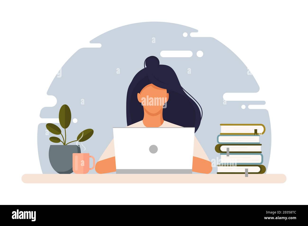 Girl call center laptop Cut Out Stock Images & Pictures - Alamy