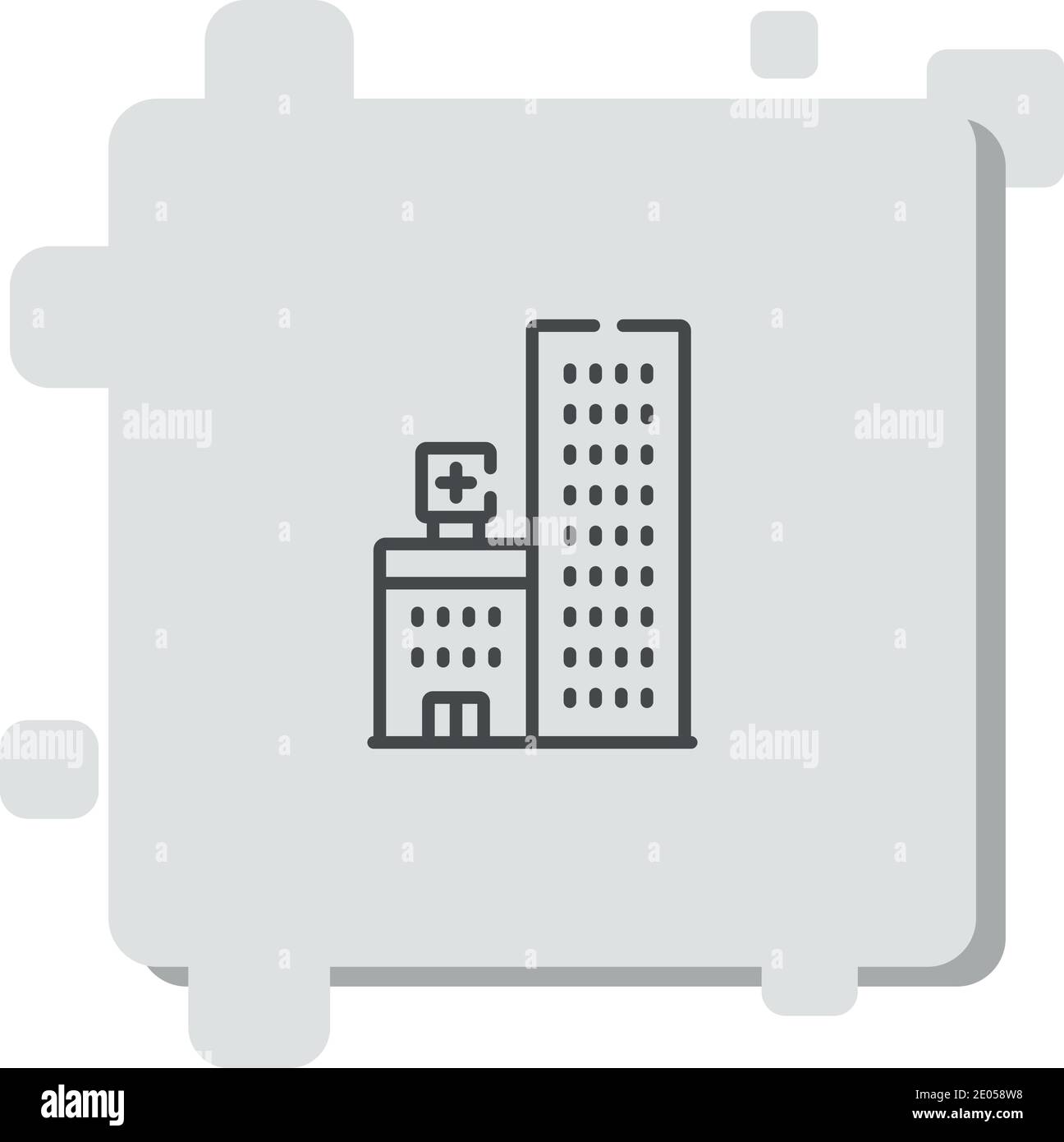 hospital vector icon modern simple vector illustration Stock Vector ...