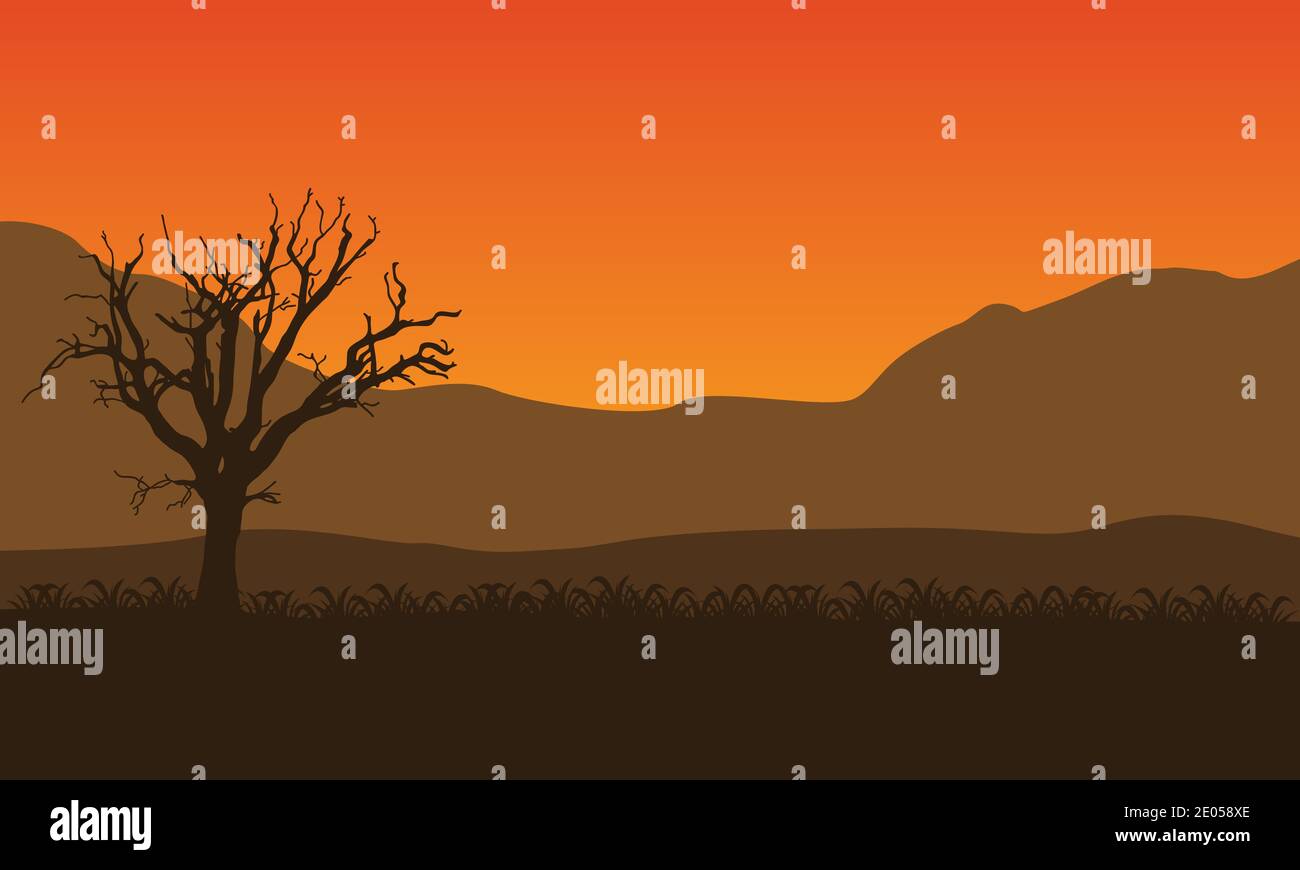 Beautiful scenery of cloud at sunset. City vector illustration Stock ...