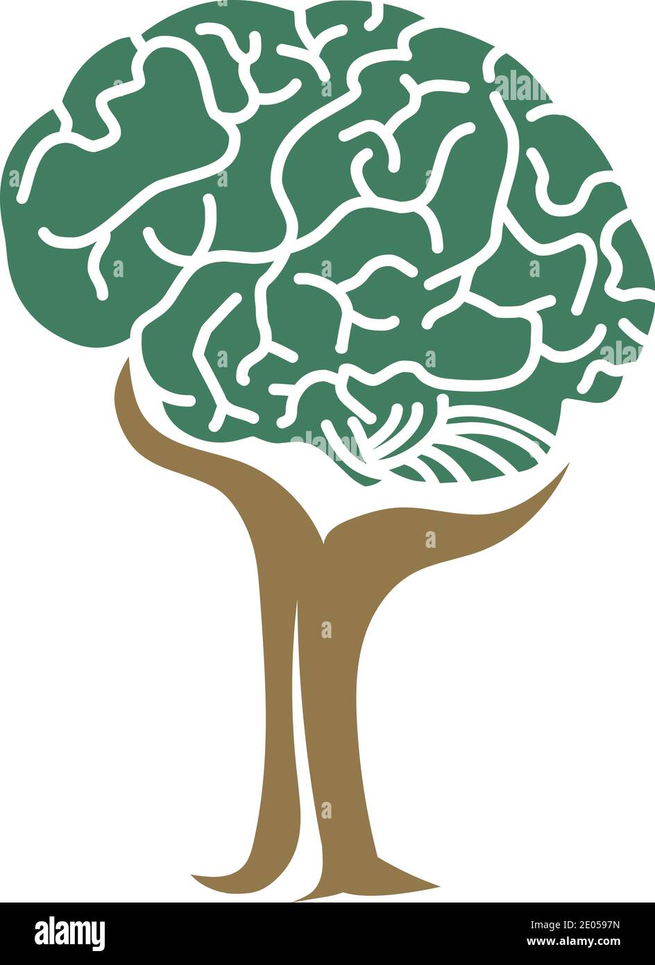 Tree brain concept stock illustration, Logo Vector Stock Vector Image ...
