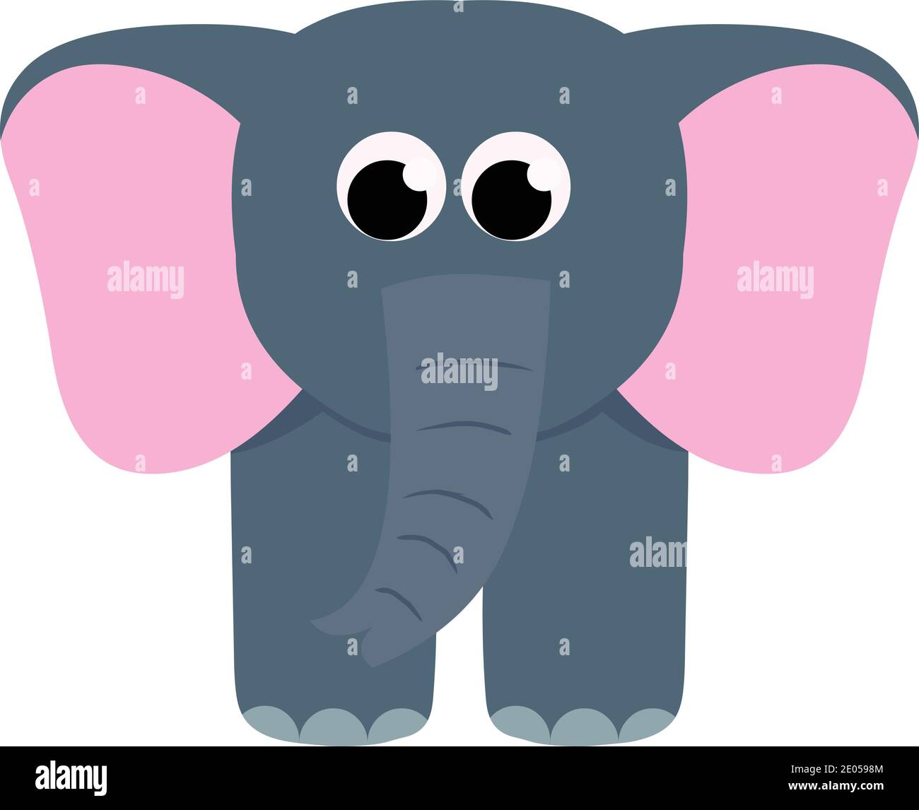 A cute little elephant smiling stock illustration Stock Vector Image ...