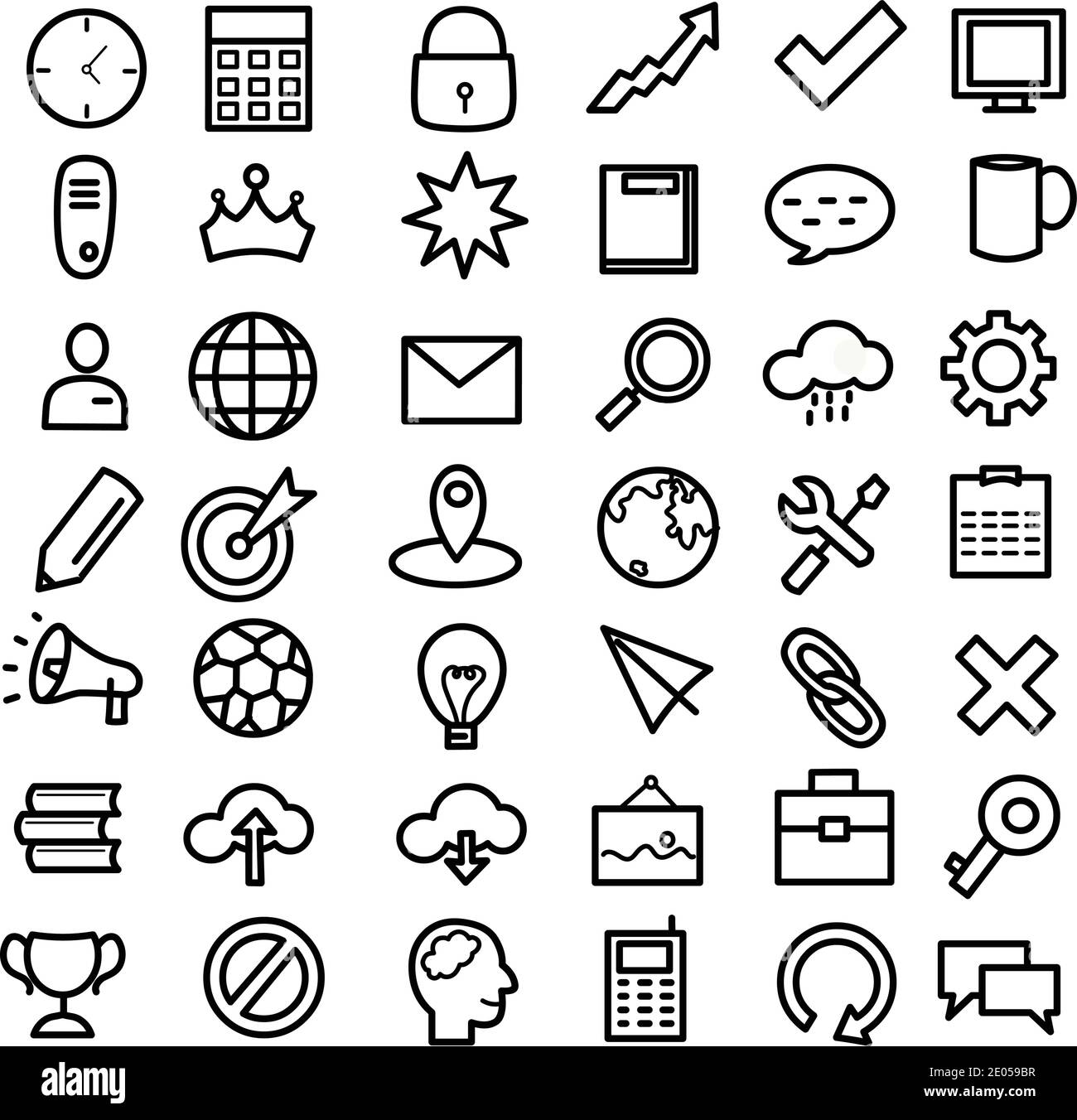 Group of General Purpose line drawing logo icons Vector illustrations ...