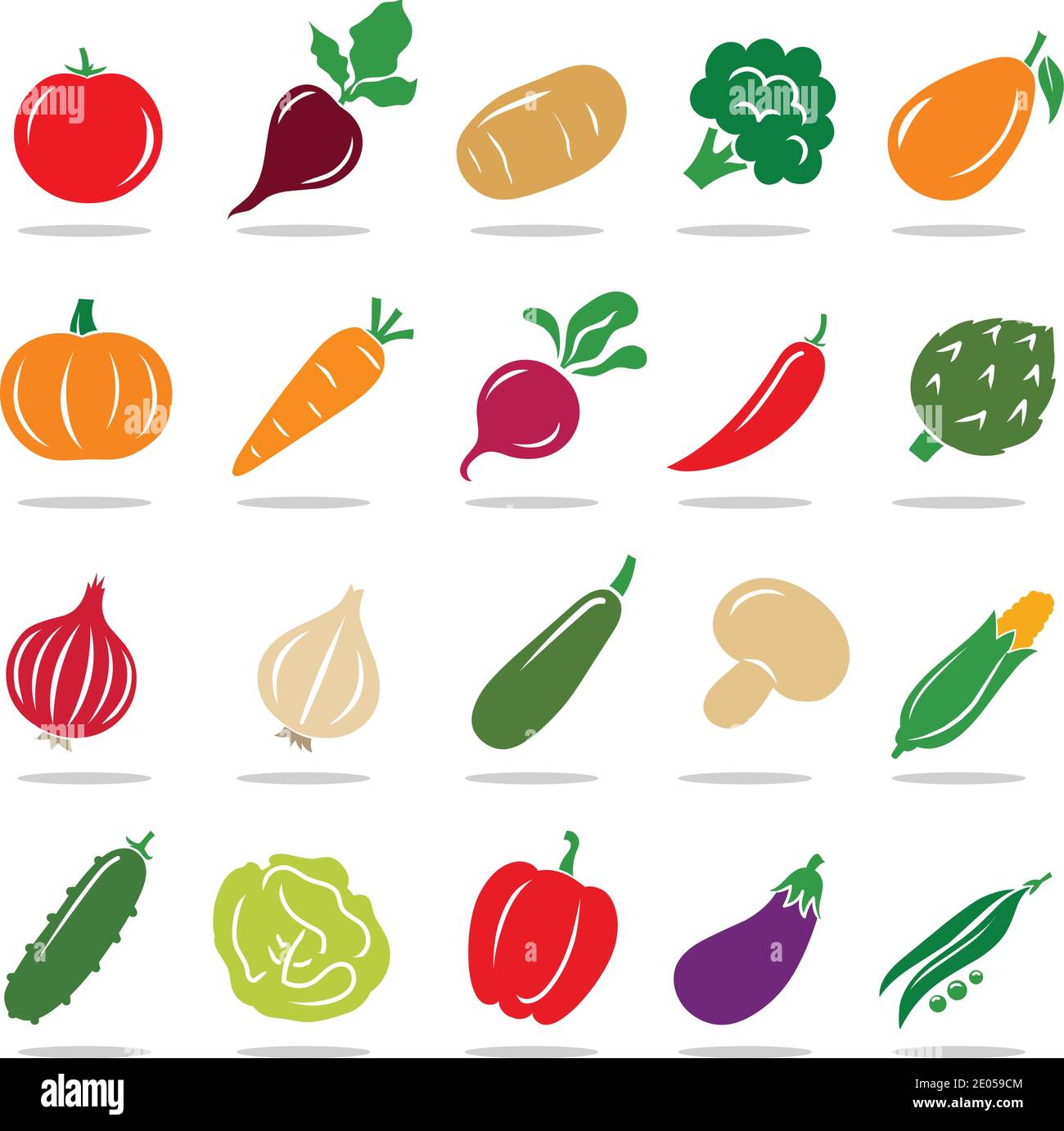 Vegetable Icon collection Vector Stock Vector Image & Art - Alamy
