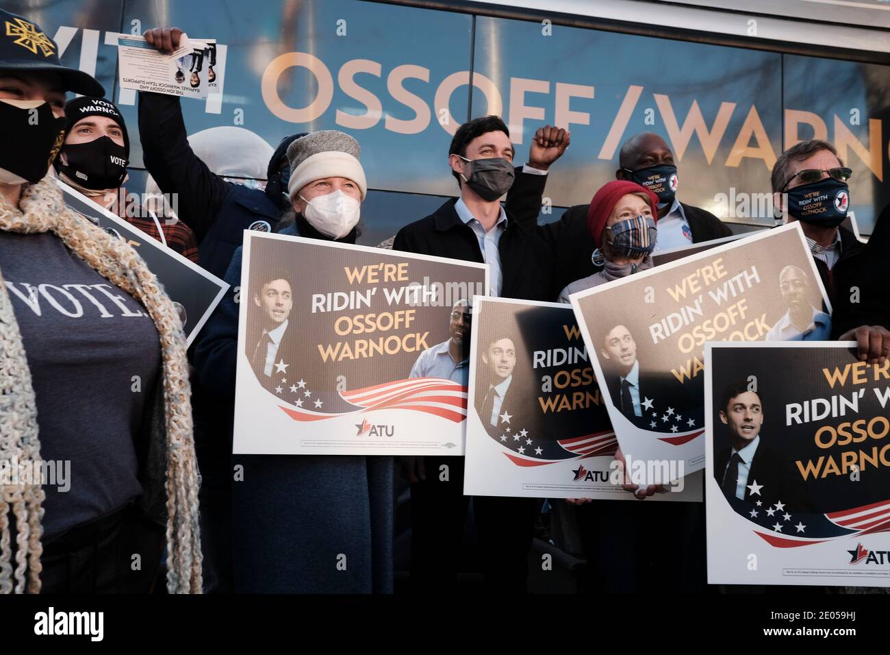 Atlanta, Georgia, USA. 29th Dec, 2020. Democratic Senate candidate Jon ...