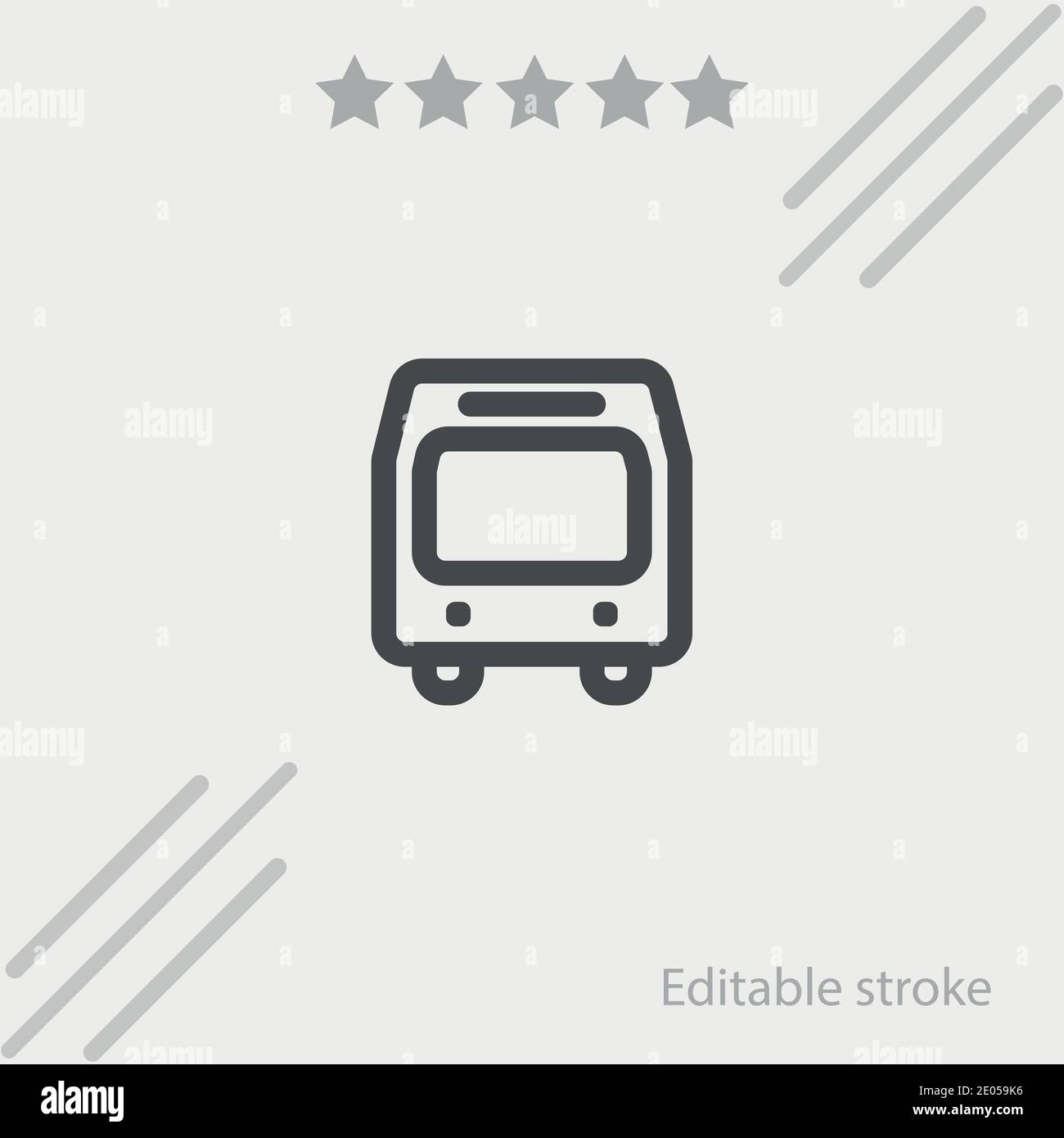 metro frontal outline vector icon modern simple vector illustration ...