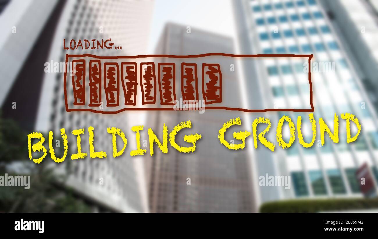 Street Sign the Direction Way to BUILDING GROUND Stock Photo - Alamy