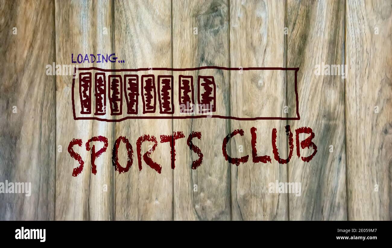 Street Sign the Direction Way to Sports Club Stock Photo - Alamy