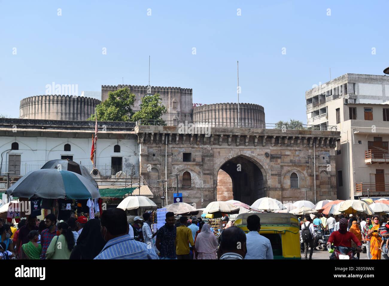 Front view - Bhadra Fort built in 1411AD by Sultan Ahmad Shah ...