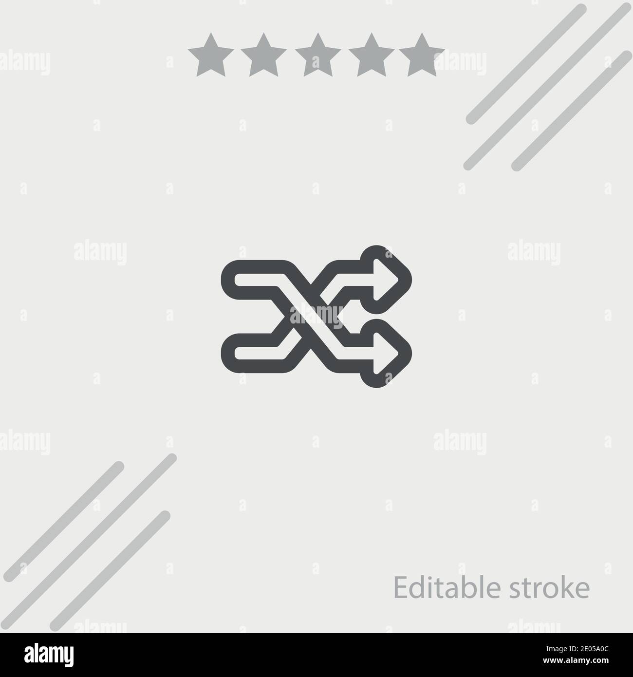 shuffle crossing arrows outline vector icon modern simple vector ...