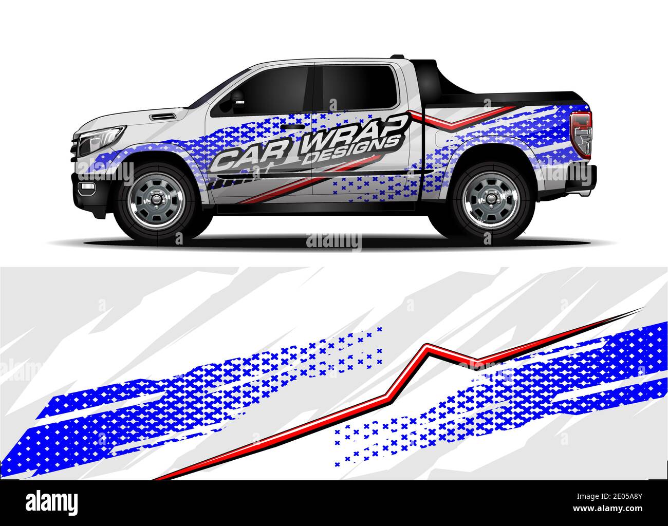 truck wrap design concept for vinyl sticker branding Stock Vector Image ...