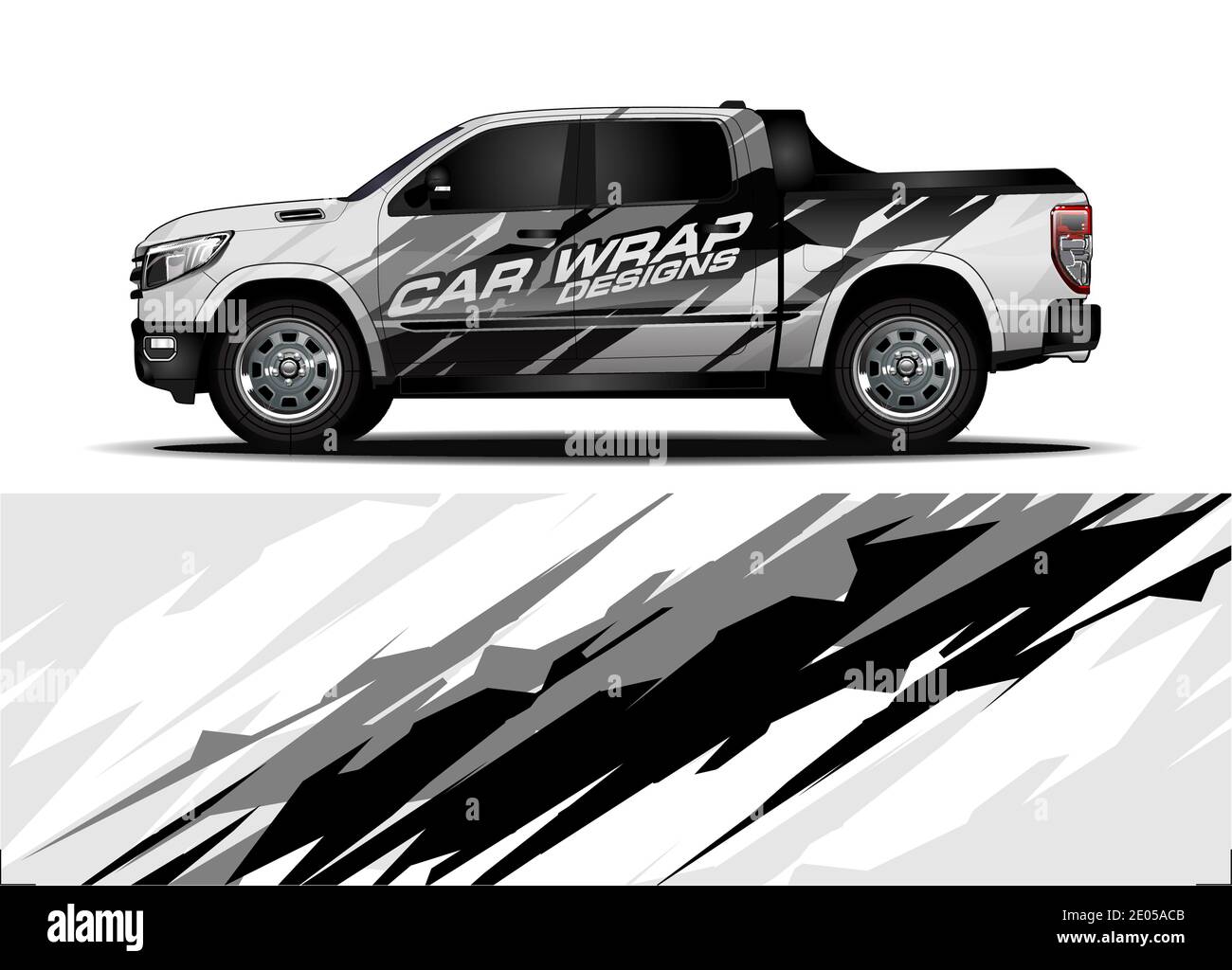 truck wrap design concept for vinyl sticker branding Stock Vector Image ...