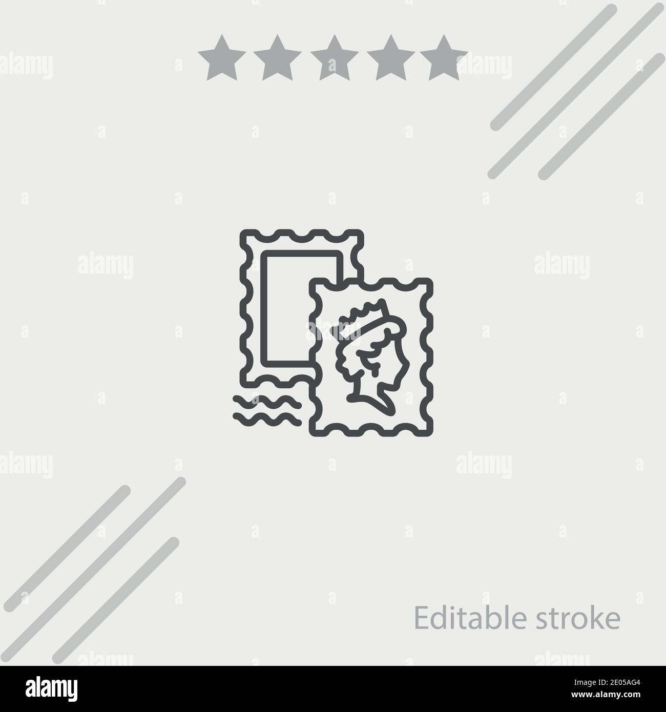 stamp collecting vector icon modern simple vector illustration Stock ...