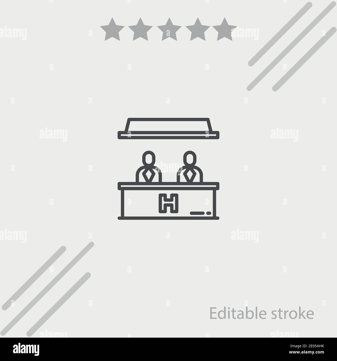 Modern office reception desk staff Black and White Stock Photos ...