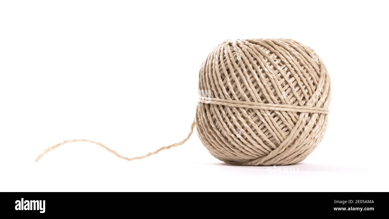 Ball of string isolated on a white background Stock Photo - Alamy