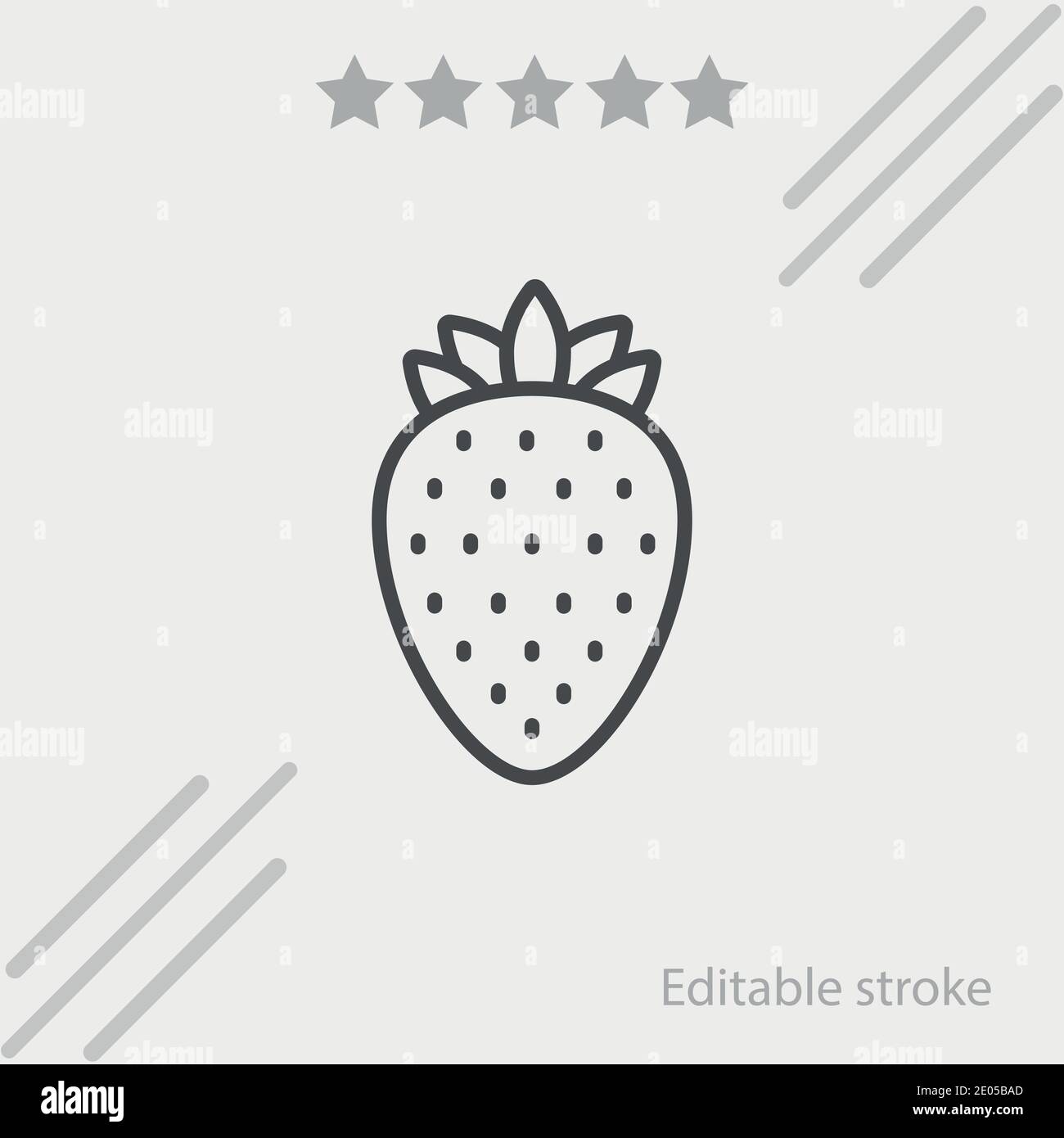 strawberry vector icon modern simple vector illustration Stock Vector ...