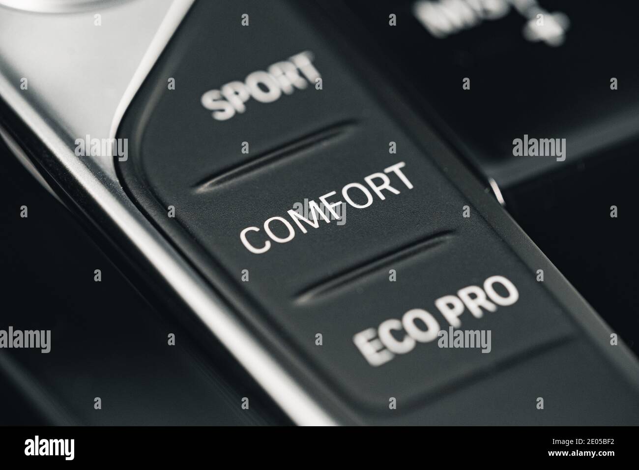 Buttons panel of the car on the dashboard Stock Photo - Alamy